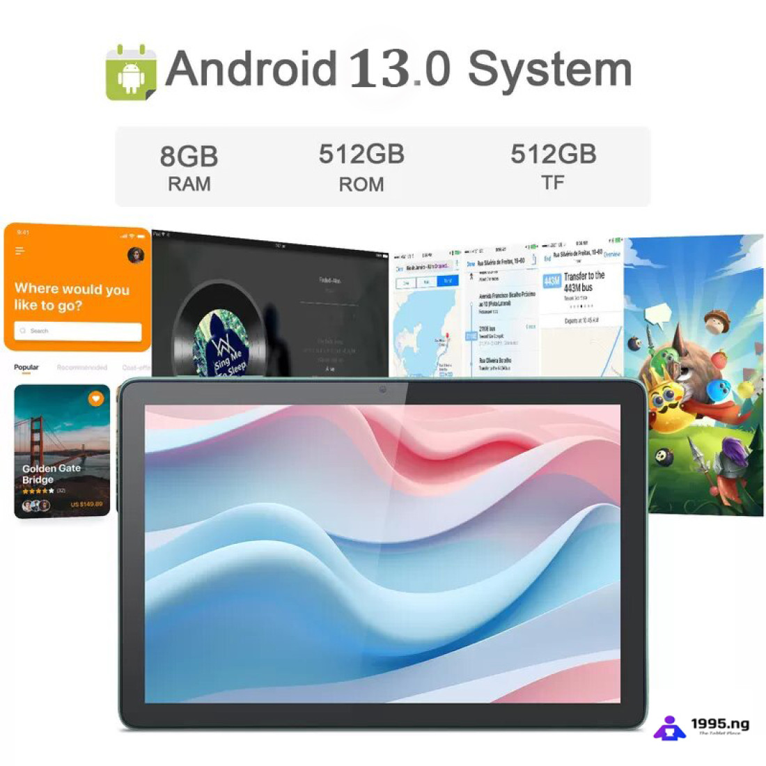 Cidea CM8800 Plus Android 13.0 Smart Tablet PC- 8GB 512GB