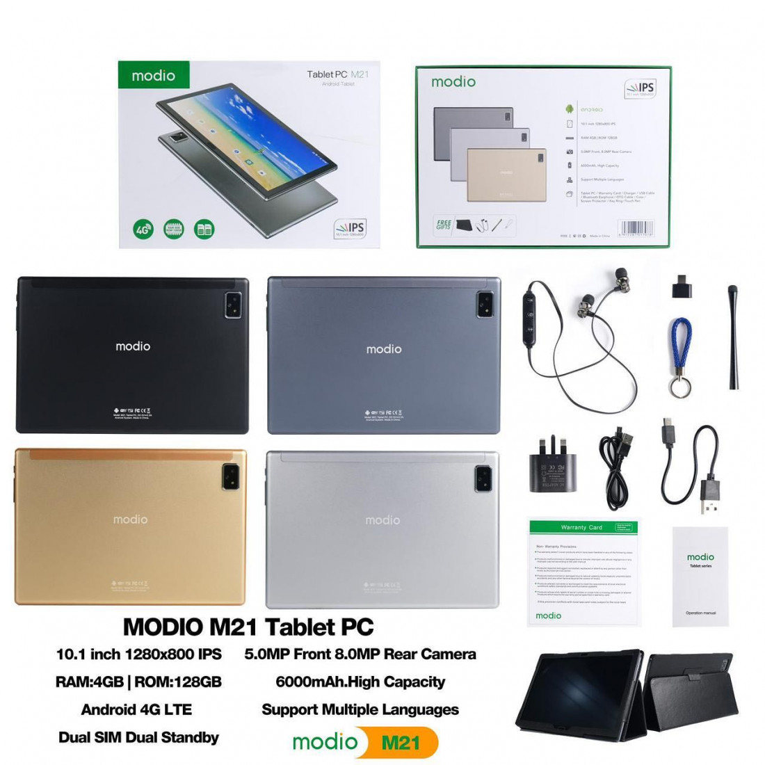 Modio M21 Android Tablet PC 4GB 128GB | Modio Tablet Price | Modio ...